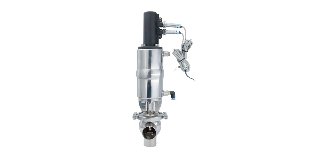 Stainless Steel Hygienic SS304 Pneumatic Flow Diversion Valve-Pneumatic ...